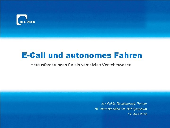 ECall und autonomes Fahren Herausforderungen fr ein vernetztes