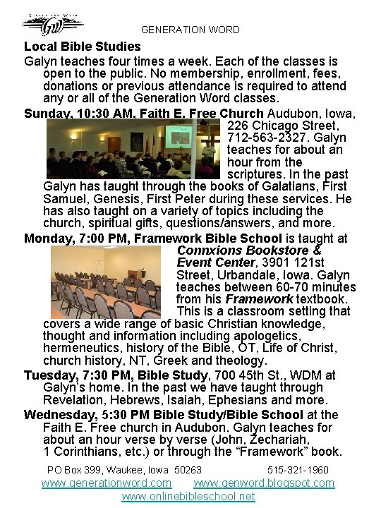 GENERATION WORD Identification Generation Word is a local