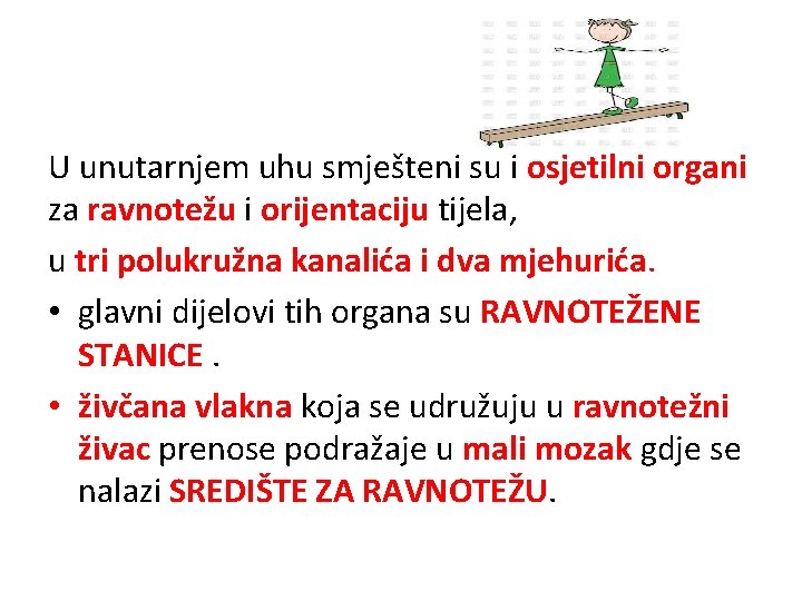 UHO OSJETILO SLUHA Nastavni predmet biologija u struci