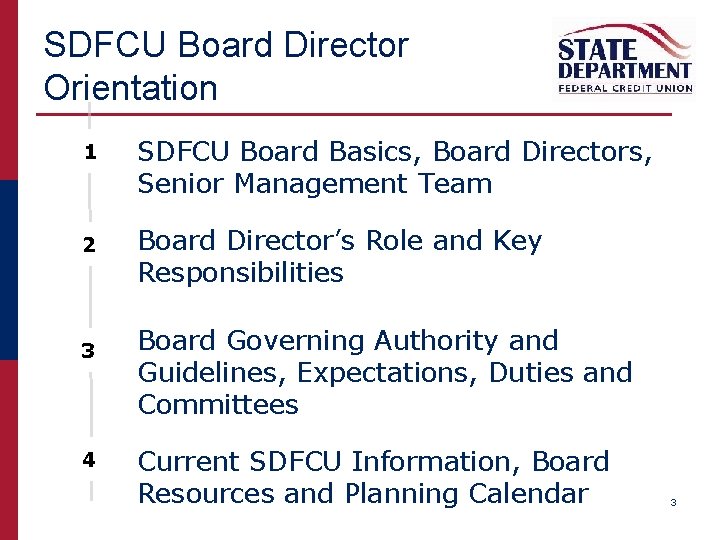 State Department Federal Credit Union SDFCU New Board