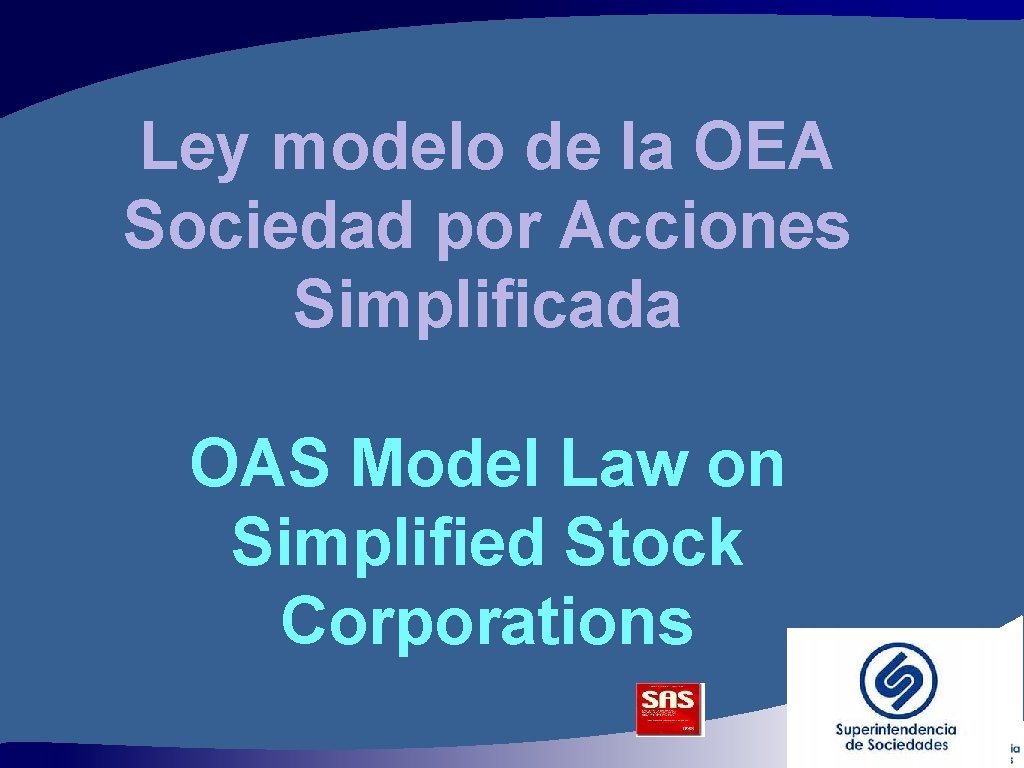 Ley modelo de la OEA Sociedad por Acciones