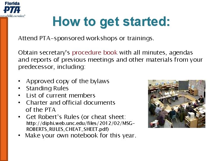 PTA SECRETARY Take Note Ellen Lyons Hillsborough County