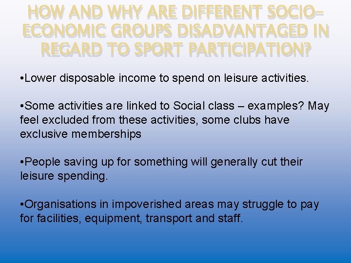 AS PE PHED 1 Opportunities for Participation Barriers