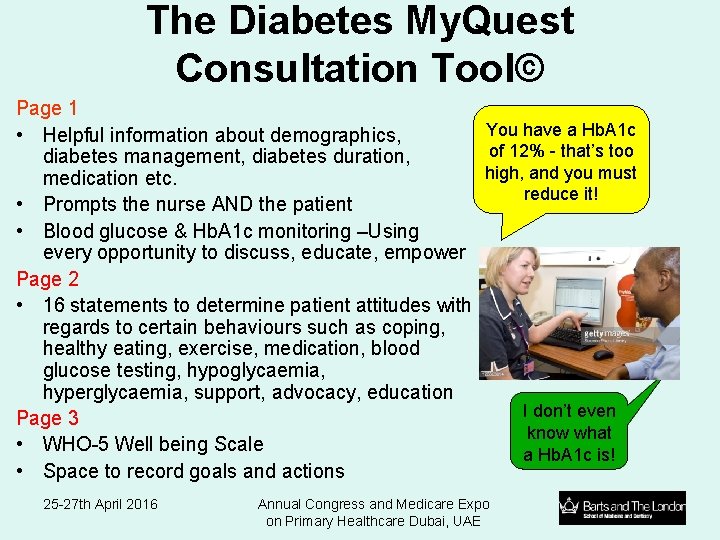 The Diabetes My Quest Consultation Tool Dr Gillian