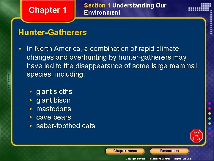 Chapter 1 Section 1 Understanding Our Environment What