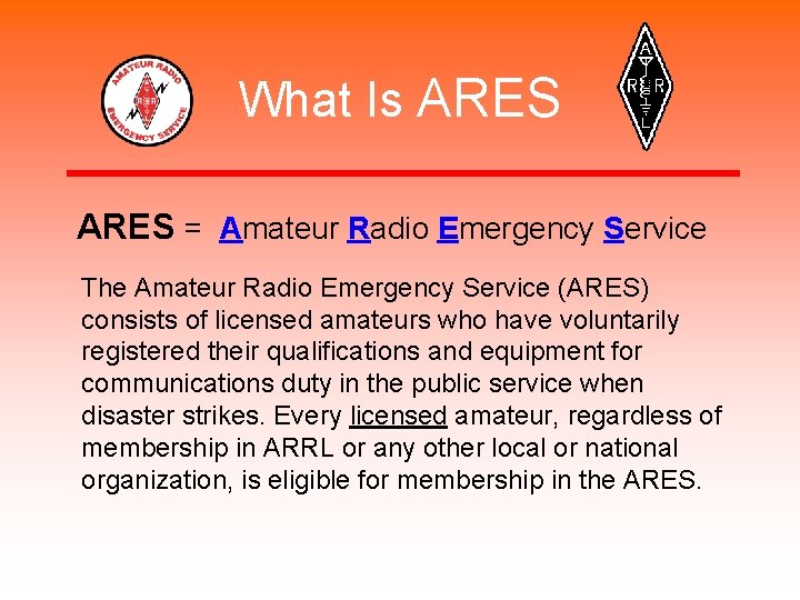 Indiana ARESRACES Basic Operator Course Unit 1 Introduction