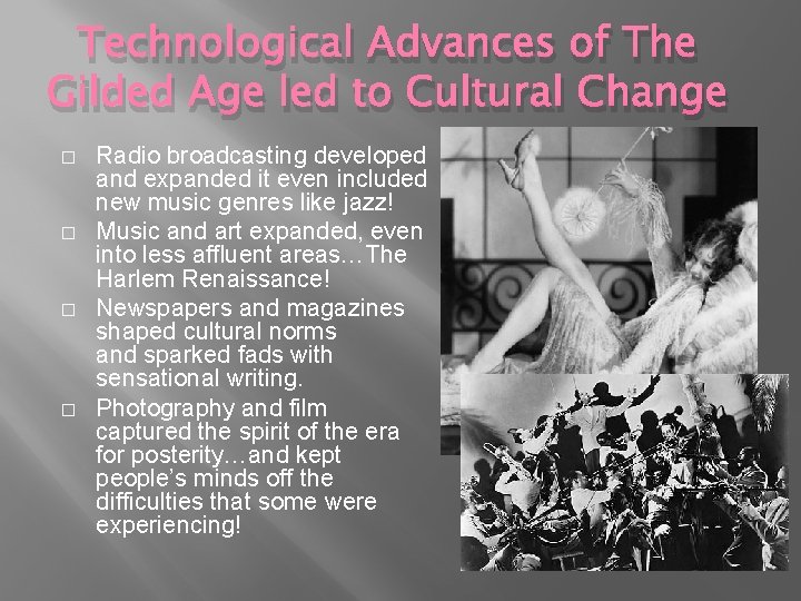 Higher Highs and Lower Lows The 1920 s