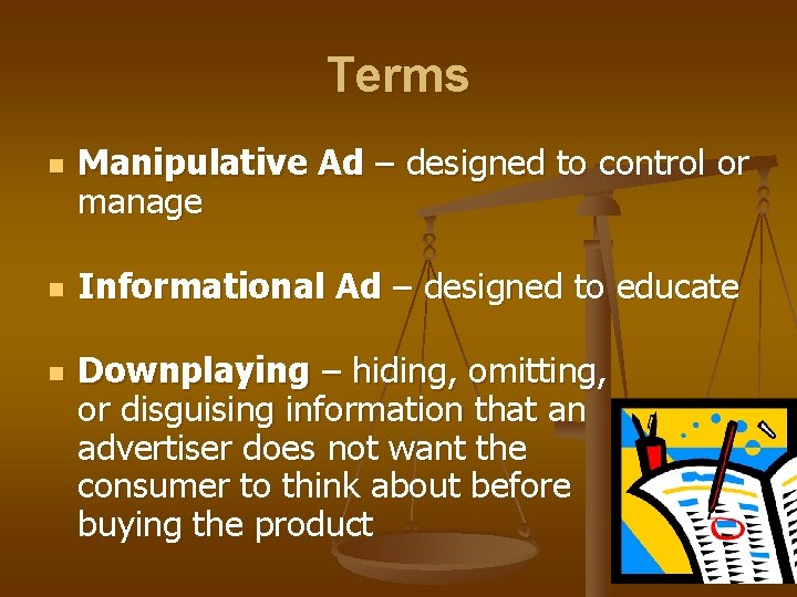 Influencing the Buyer Through Advertising Consumer Education Unit