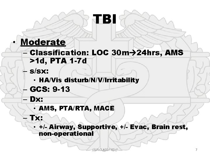 Management of Closed Head Injuries in an Austere