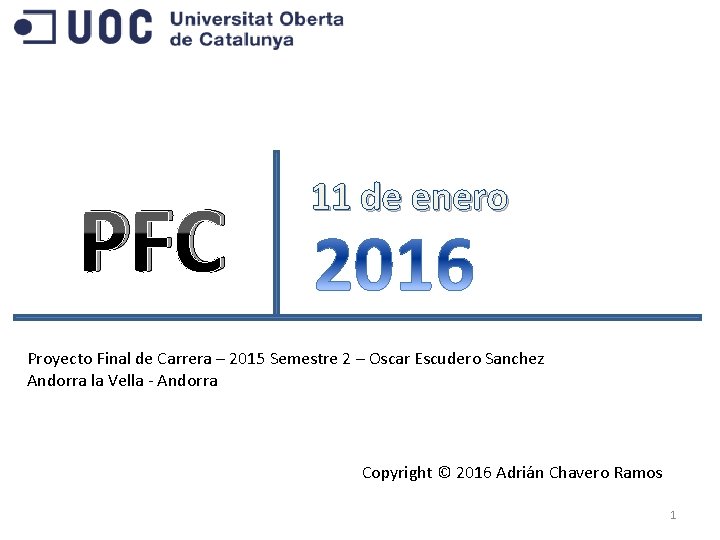 PFC 11 de enero Proyecto Final de Carrera