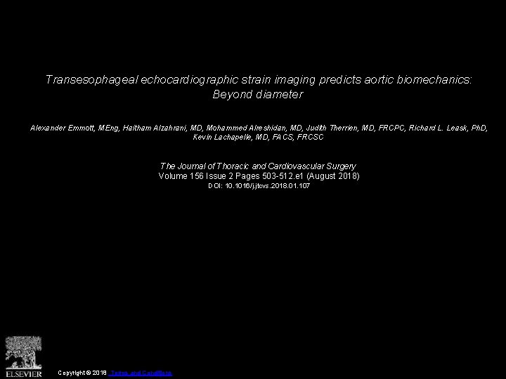 Transesophageal echocardiographic strain imaging predicts aortic ...