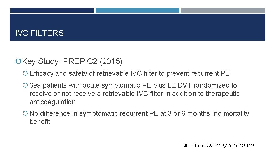 A GUIDE TO OUTPATIENT MANAGEMENT OF VENOUS THROMBOEMBOLISM