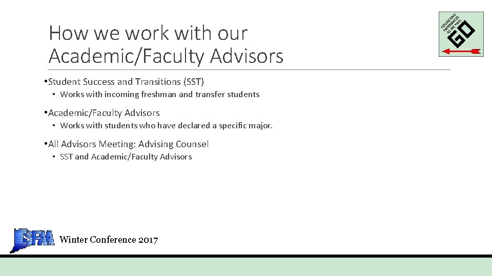 Working with Academic Advisors to Best Guide Students