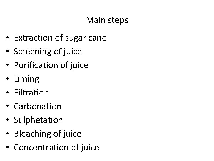 SUGAR INDUSTRY RAW MATERIAL Sugar cane White beet