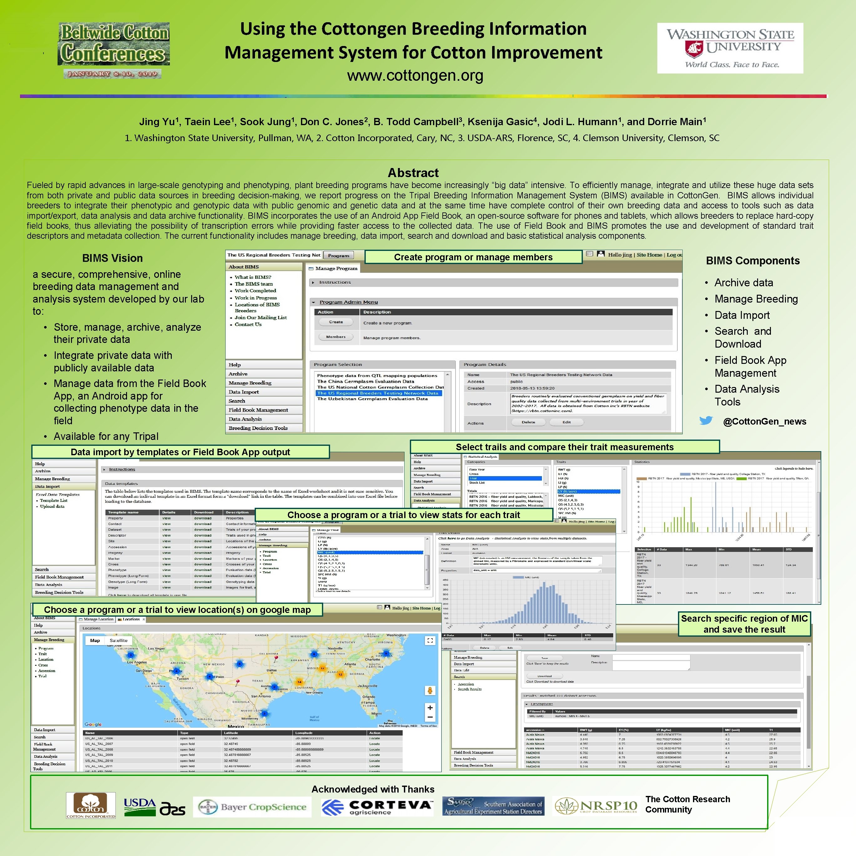 Using the Cottongen Breeding Information Management System for