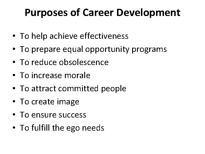 Career Planning and Development Chapter 12 Learning Objectives