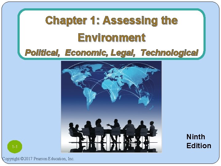 Chapter 1 Assessing the Environment Political Economic Legal