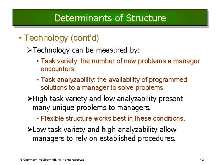 Chapter 9 Managing Organizational Structure Power Point Presentation