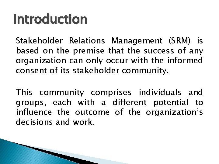 EMBSTAKEHOLDER MANAGEMENT THE DOS AND DONTS IN DEVELOPING