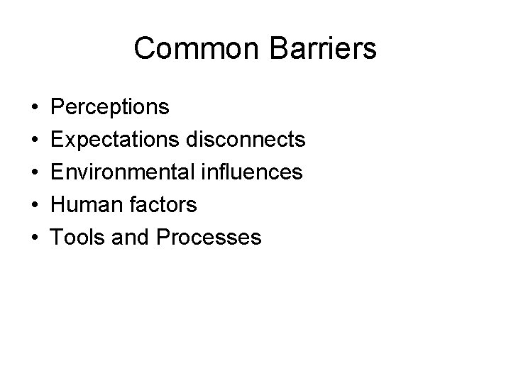 Industry Perspective Barriers to Effective Program Management ...