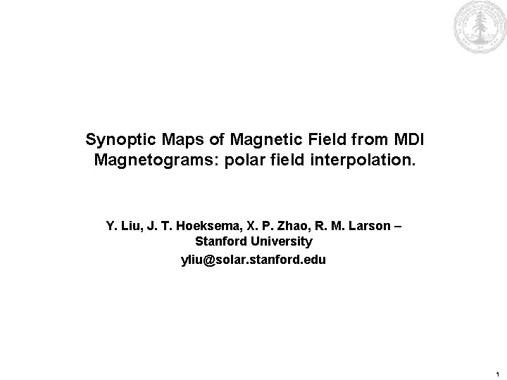 Synoptic Maps of Magnetic Field from MDI Magnetograms