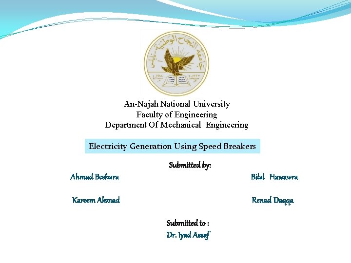 AnNajah National University Faculty of Engineering Department Of