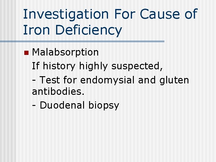 Approach To Patient With Iron Deficiency Anaemia By