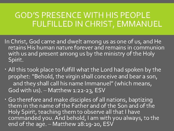 THE LORDS SUPPER REAL PRESENCE WORTHY PARTAKING Forest