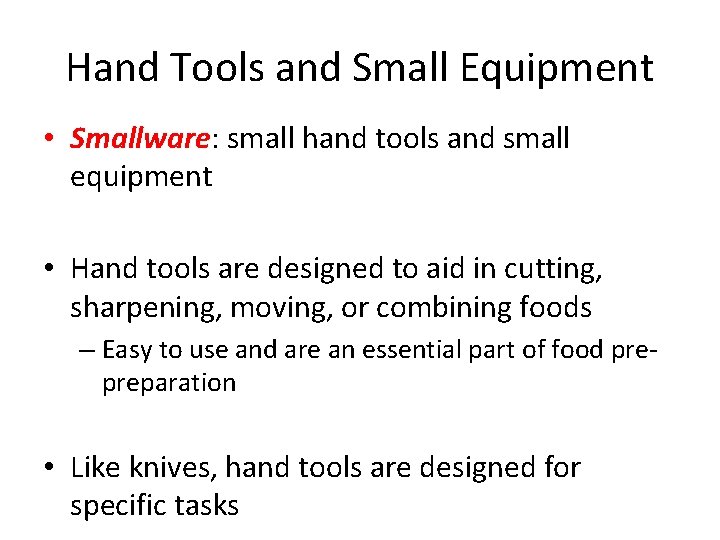 Chapter 5 Kitchen Essentials 2 Equipment and Techniques