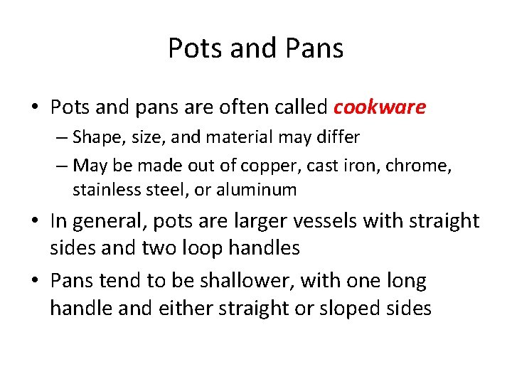 Chapter 5 Kitchen Essentials 2 Equipment and Techniques