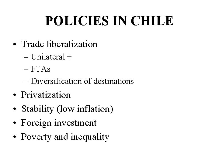 COUNTRY BRIEF CHILE CHILE BASIC STATS Population GNPcapita