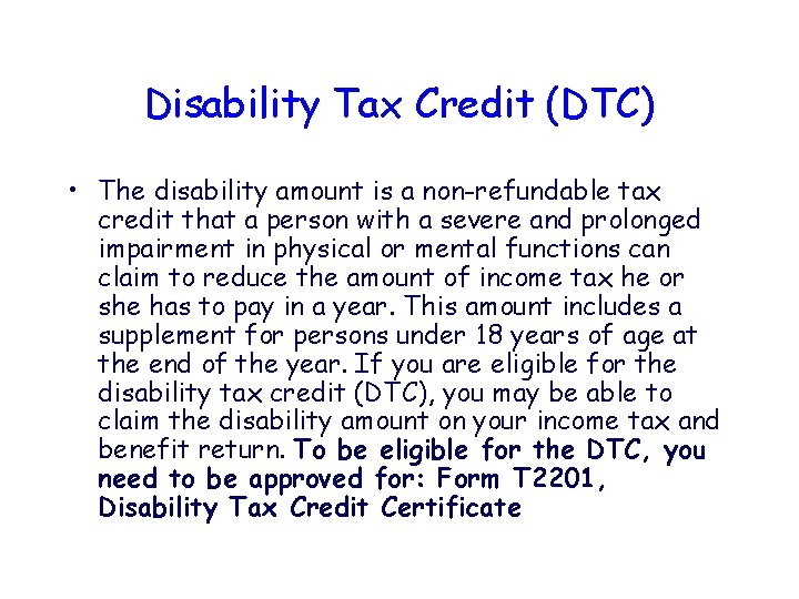 The Registered Disability Savings Plan RDSP Agenda 1