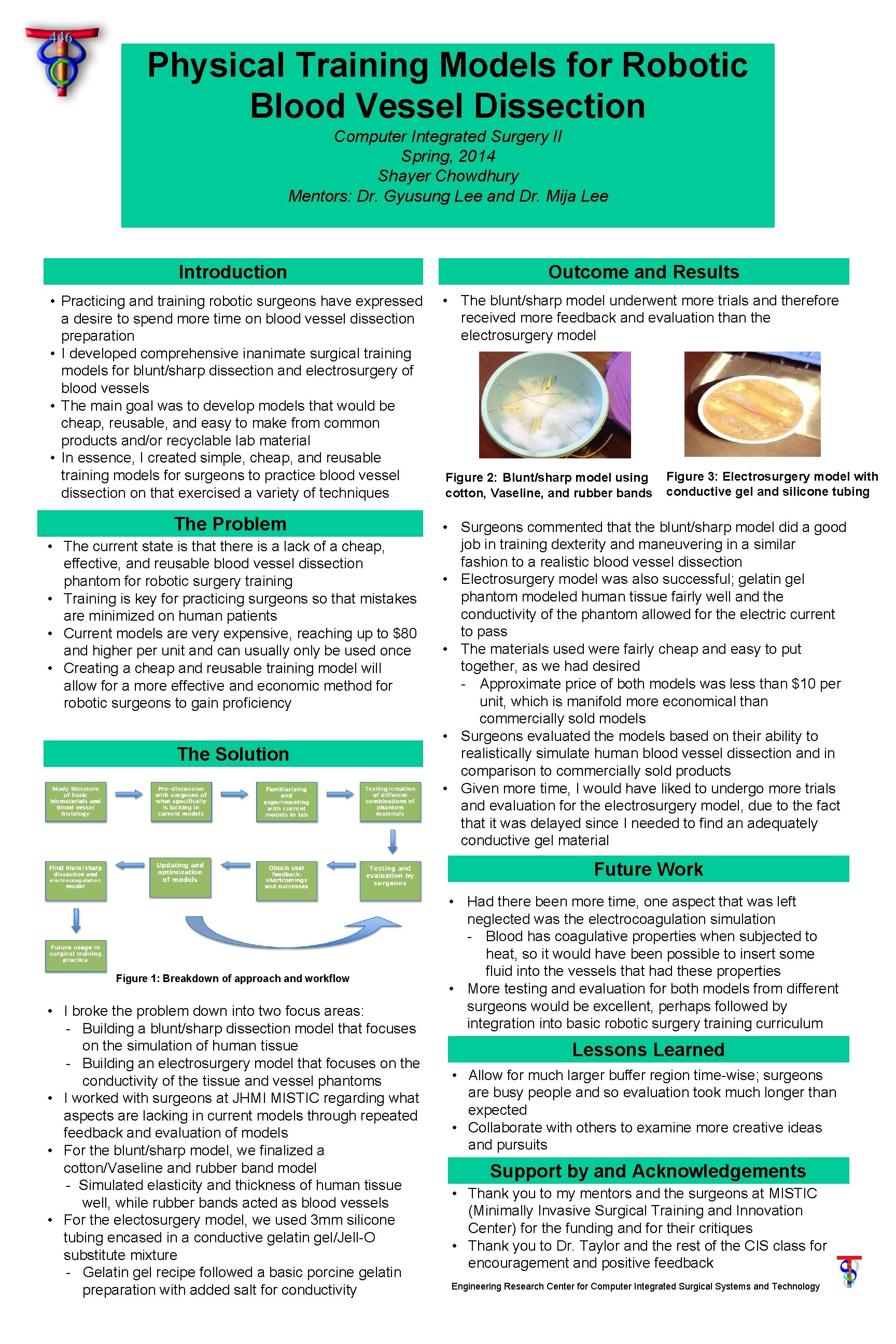 Physical Training Models for Robotic Blood Vessel Dissection