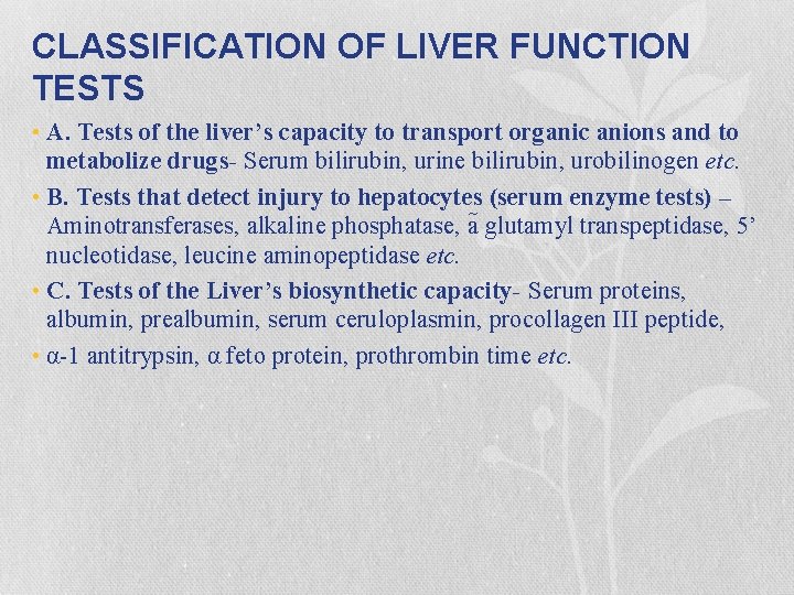LIVER FUNCTION TESTS Assist Prof Dr Filiz Bakar