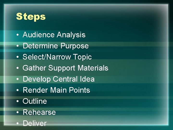 Speech Making Process Steps Audience Analysis Determine Purpose