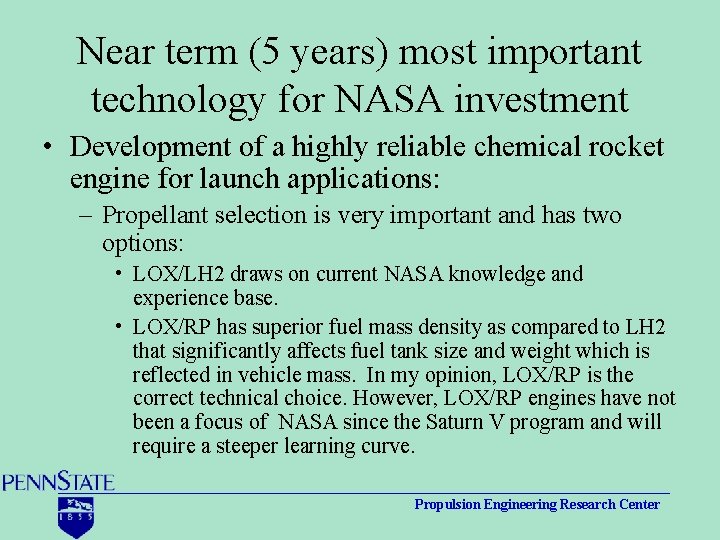 NASA Technology Roadmap Launch Propulsion Systems Robert J
