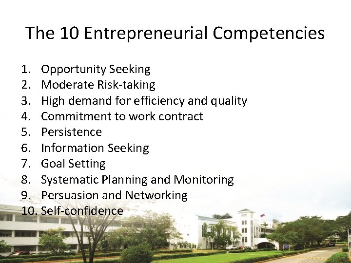 DEVELOPMENT OF AN ENTREPRENEURSHIP CURRICULUM FRAMEWORK AND APPROACHES