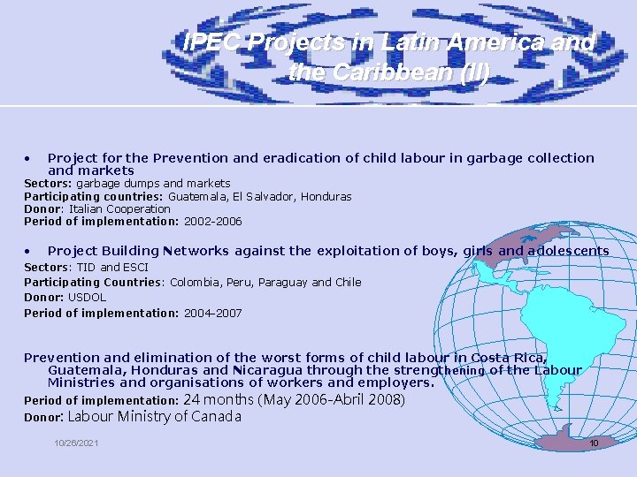Action of IPEC Latin America and the Caribbean