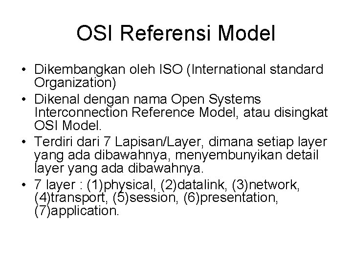 BAB IV KONSEP JARINGAN KOMPUTER Protokol dan Hardware