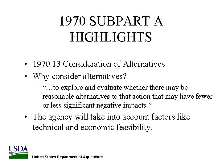 RD Environmental Training 7 CFR PART 1970 Presented