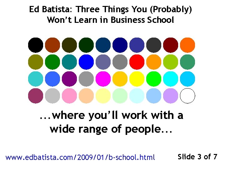 Ed Batista Three Things You Probably Wont Learn