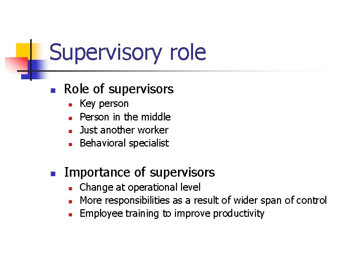 Saigon Institute of Technology Supervision CHAPTER 1 DEFINING