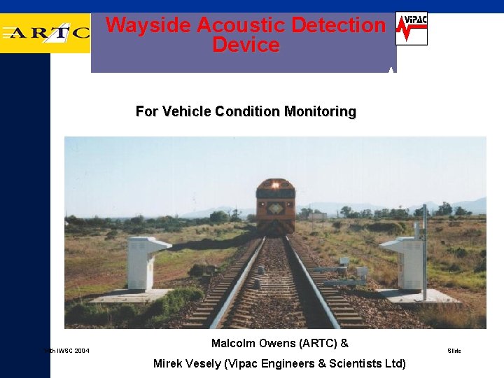 Wayside Acoustic Detection Device For Vehicle Condition Monitoring