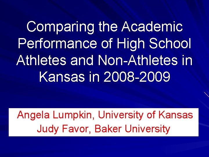 Comparing the Academic Performance of High School Athletes