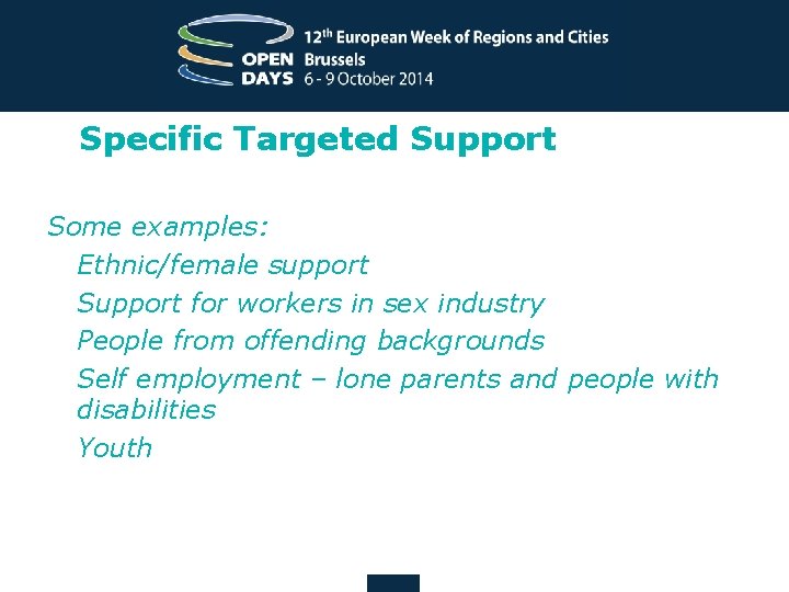 Targeting disadvantaged and under represented groups in Edinburgh