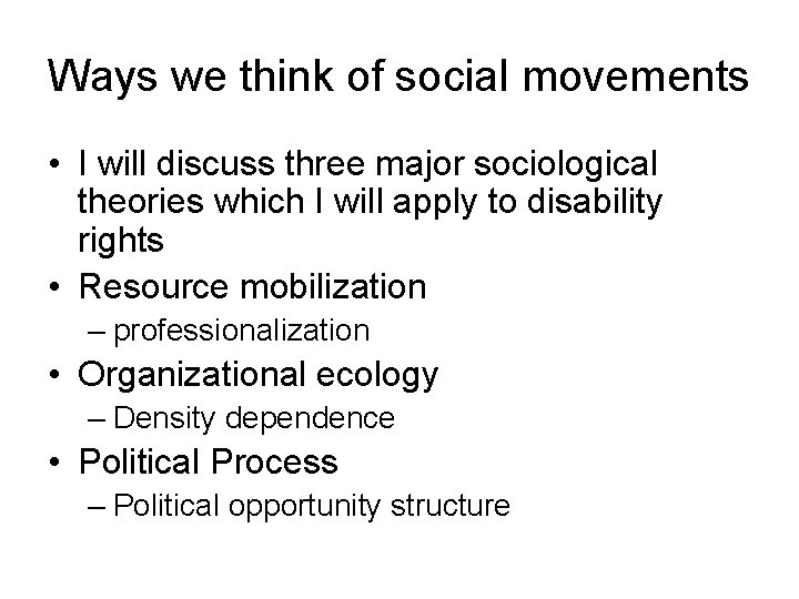 The Disability Rights Movement A Sociological Perspective David