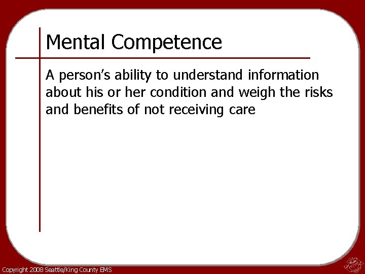 CBTOTEP 935 Street Medicine Special Situations Copyright 2008