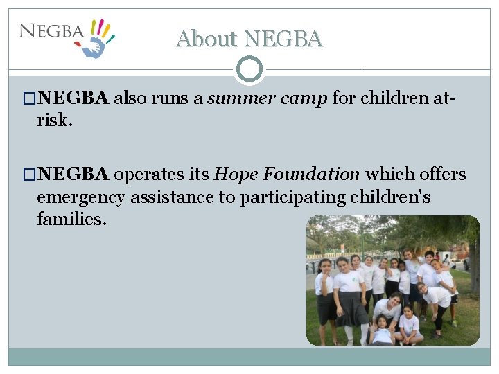 NEGBA A Network of Houses of Hope for