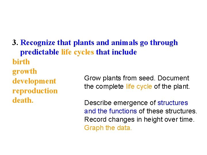 2009 Life Science Biology Grades 3 5 Characteristics