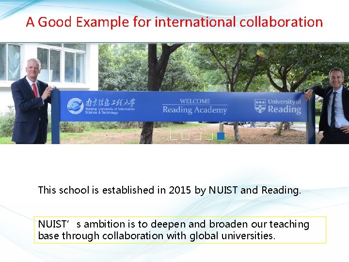 University Collaboration and Contributions in NUIST Wenjun Zhang